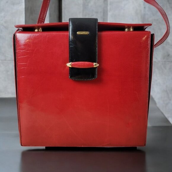 Jean Pierre | Bags | Vintage Jean Pierre Red Leather Satchel Unique ...